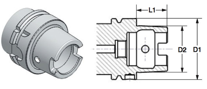 Zuern Toolholders with HSK-tapers shank DIN 69893-1/ISO 12164-3
