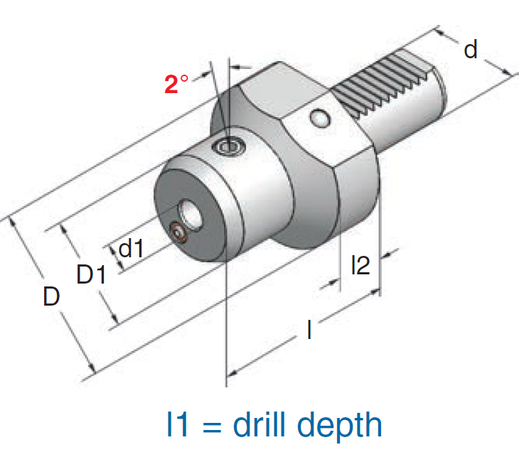 Zuern VDI Drill holders Whistle-Notch E1